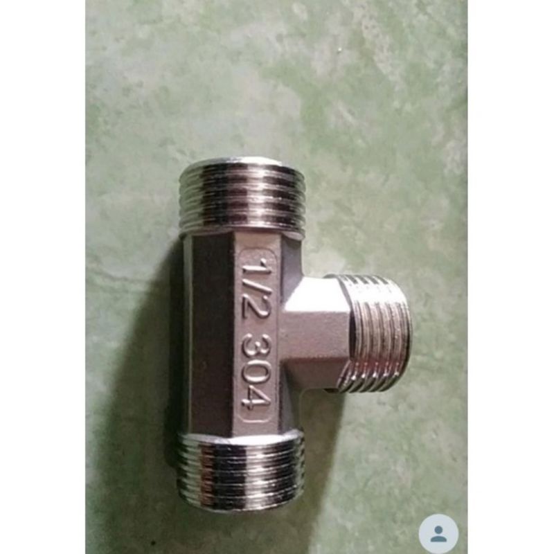 Jual nepel sambungan tee 1/2 in / sambungan nepel tee drat luar ...