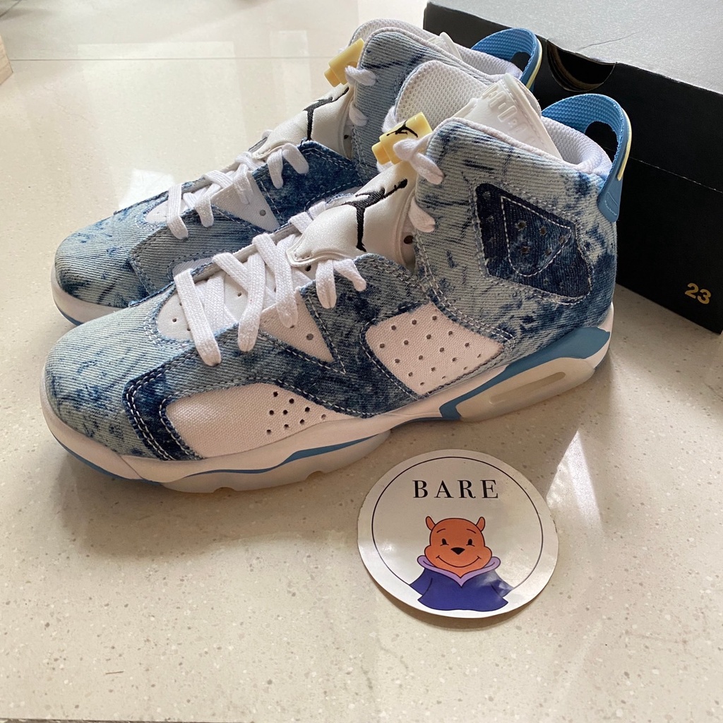 Jual Air Jordan 6 Retro Washed Denim 2022 GS [DM9045-100] | Shopee ...