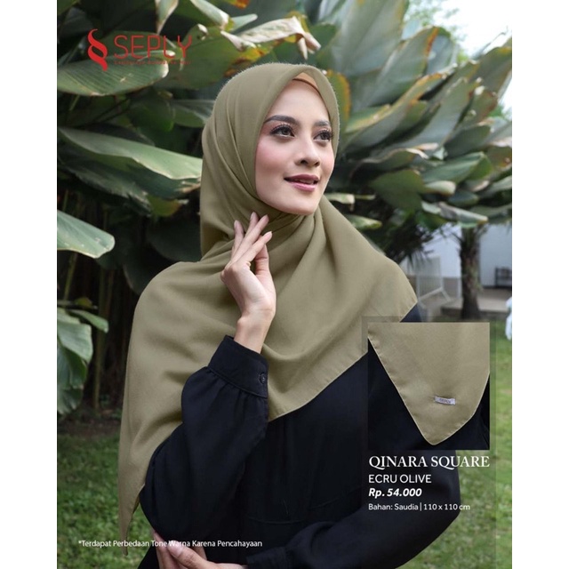Jual Hijab SegiEmpat Seply Polos Qinara Square 14 Warna|Kerudung Segi Empat Polos | Shopee Indonesia