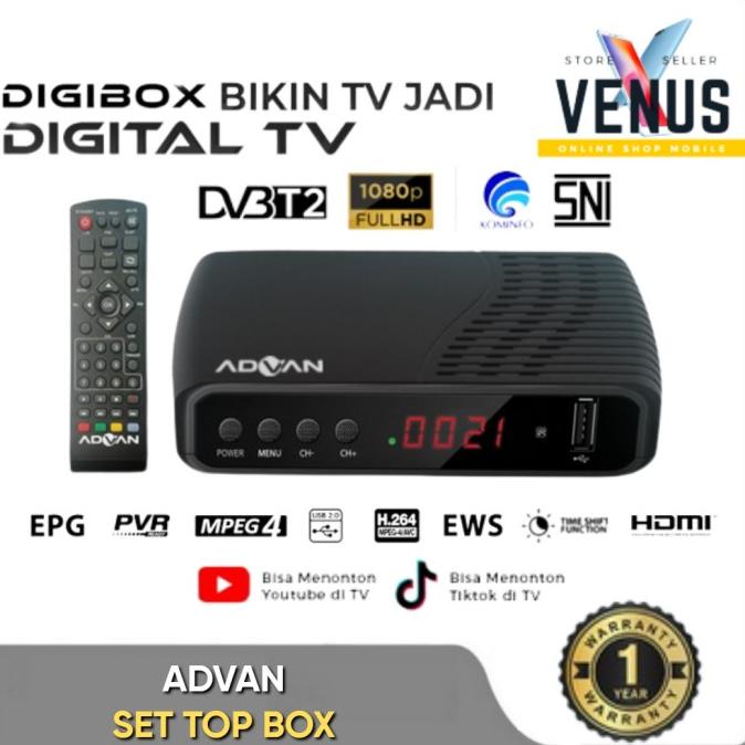 Jual Advan Digipro FullHD Receiver DVB T2 Digital Tv Converter Set Top ...