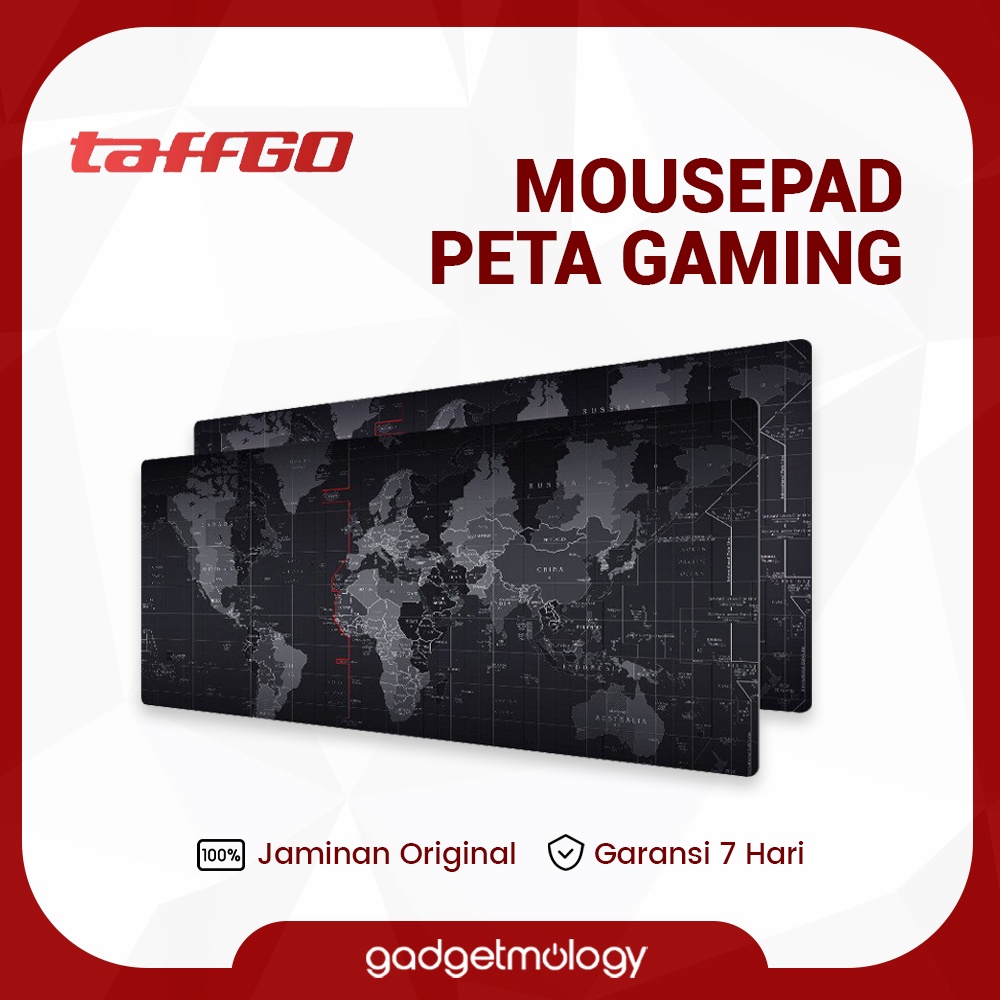 Jual Taffware Mouse Pad Gaming Mousepad Lebar Besar Motif Peta Dunia ...