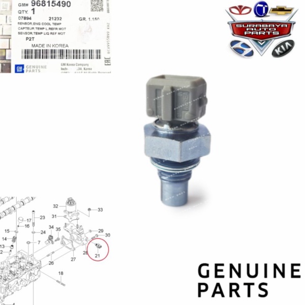 Jual Sensor Switch Ect Temperatur Temp Radiator Chevrolet Spark 1200 1. ...