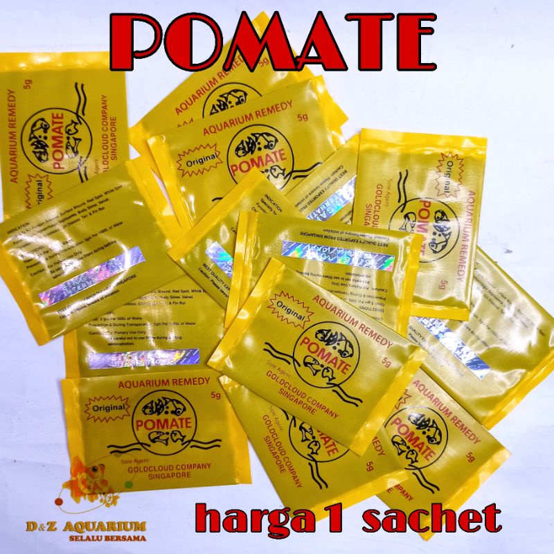 Jual Obat Ikan hias ampuh Pomate Asli 5 gr Pomet Ikan Hias Arwana Jamur ...