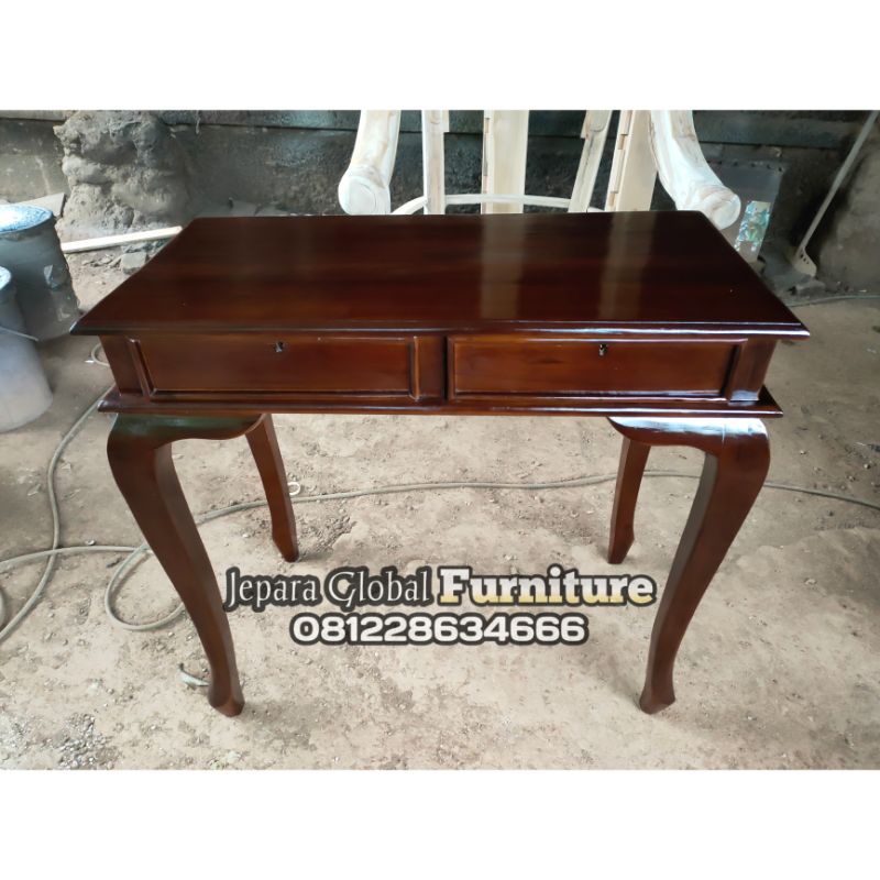 Jual Meja console Jati laci 2 murah ( meja rias jati,meja dinding jati ...