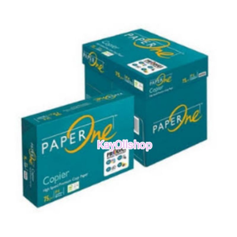 Jual Kertas HVS PAPER ONE A4 Copier 75 GR GSM Fotocopy PAPERONE 1 DUS 5 Rim | Shopee Indonesia
