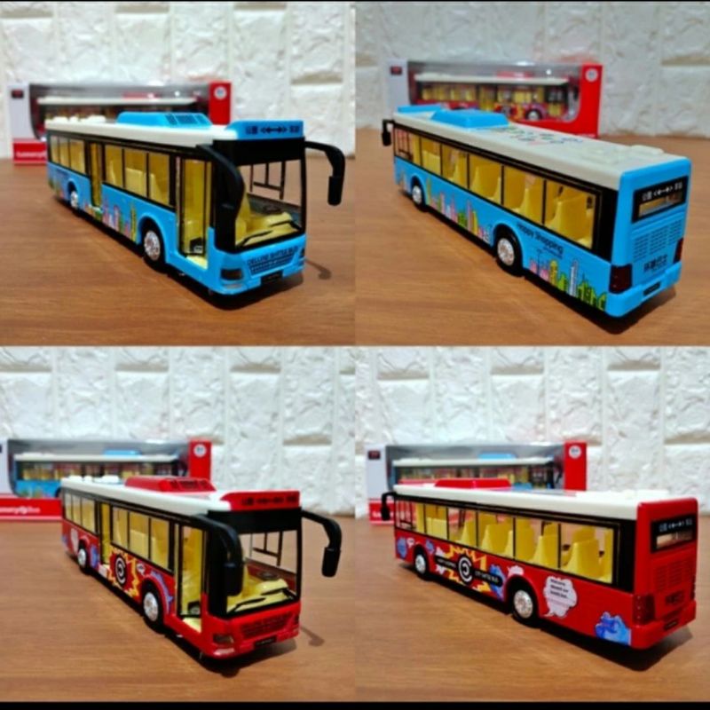 Jual Mainan Diecast Bus Pariwisata Kota Anak - Mainan Miniatur Bis ...