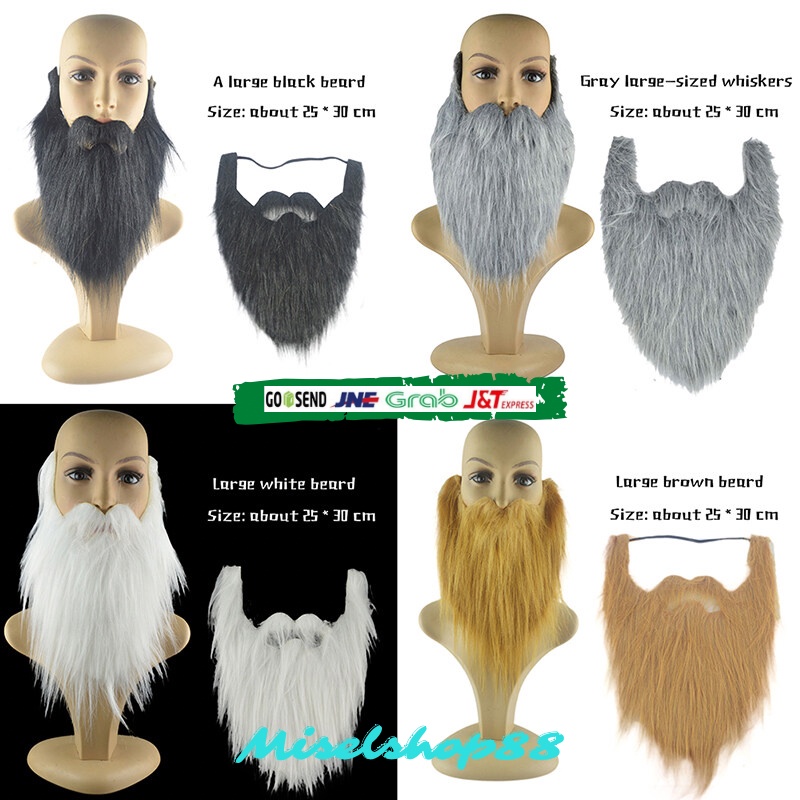 Jual Jenggot Palsu fake beard Panjang Untuk Kostum Cosplay halloween ...