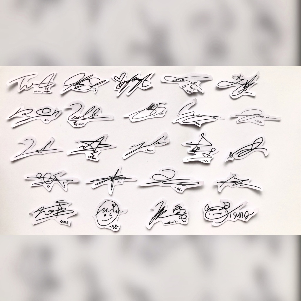 Jual [kstuffind] NCT SIGNATURE STICKER TRANSPARENT TTD STIKER TANDA ...