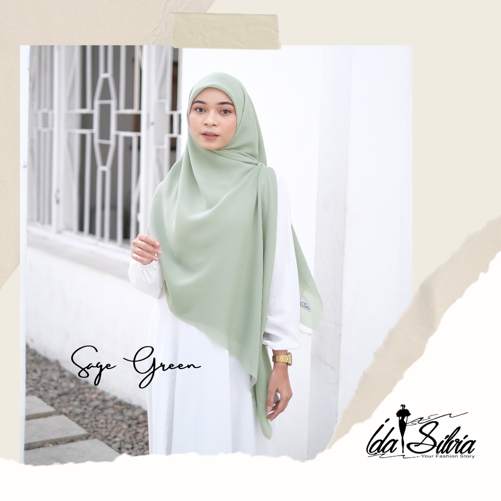 Jual (Jahit Tepi) Jilbab Segiempat SYAR'I Jumbo Kerudung Segi Empat Syari Hijab square Premium ...
