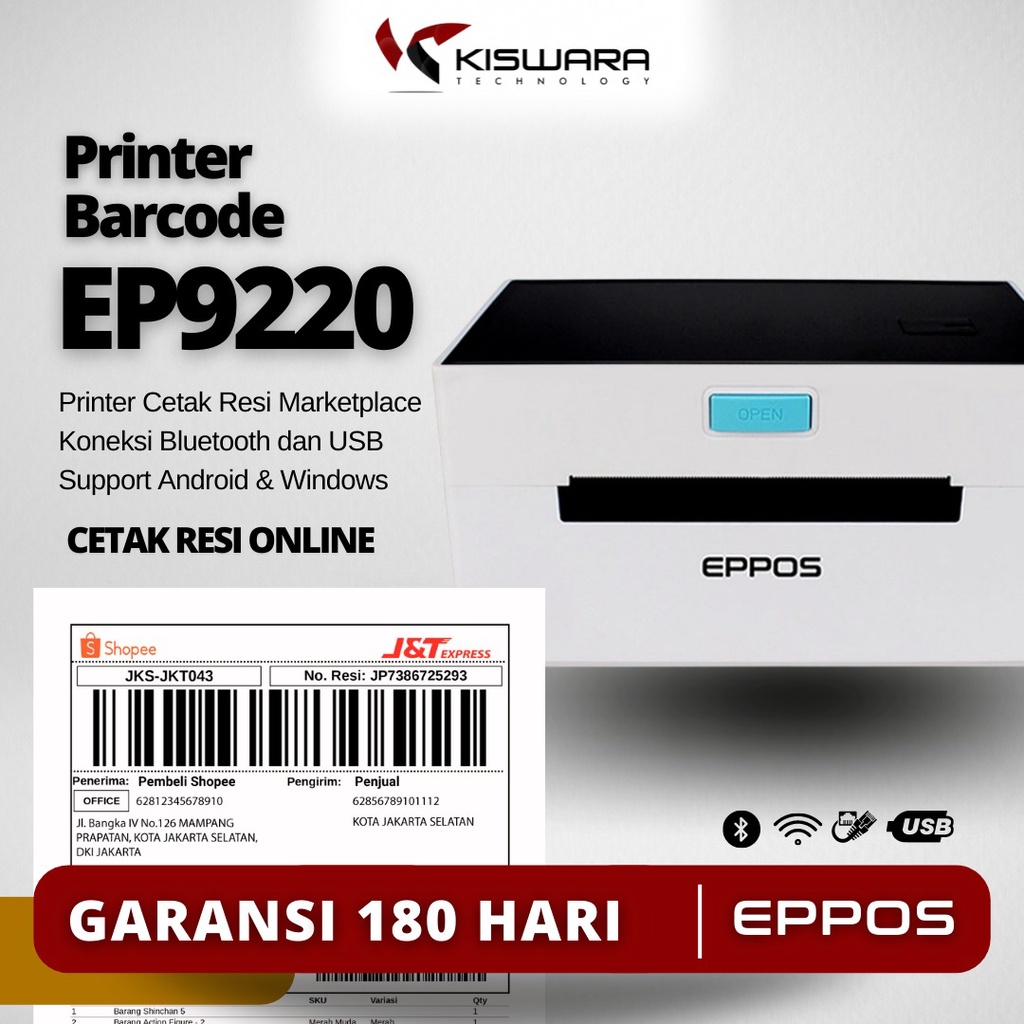 Jual Printer Resi Termurah - Printer Barcode Thermal EPPOS EP9220UB ...
