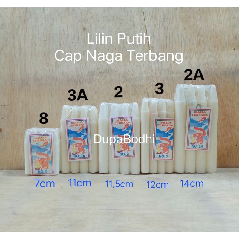 Jual lilin putih naga terbang / lilin sembahyang / lilin putih / lilin ...