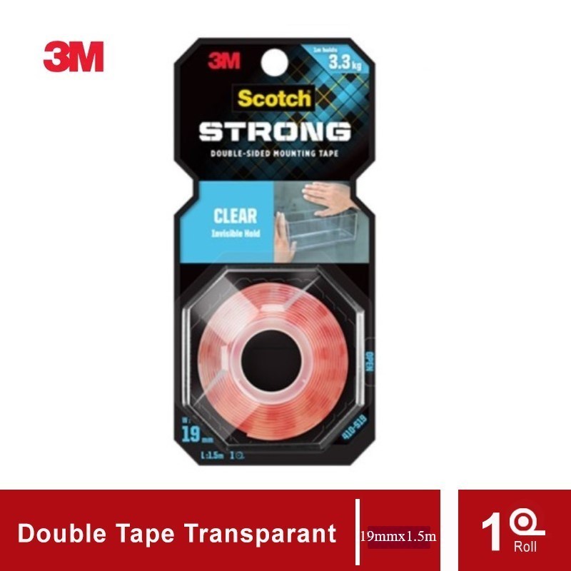 Jual 3M Scotch Perekat Double Side Clear Mounting Tape 410-S19 19MM X 1.5M | Shopee Indonesia