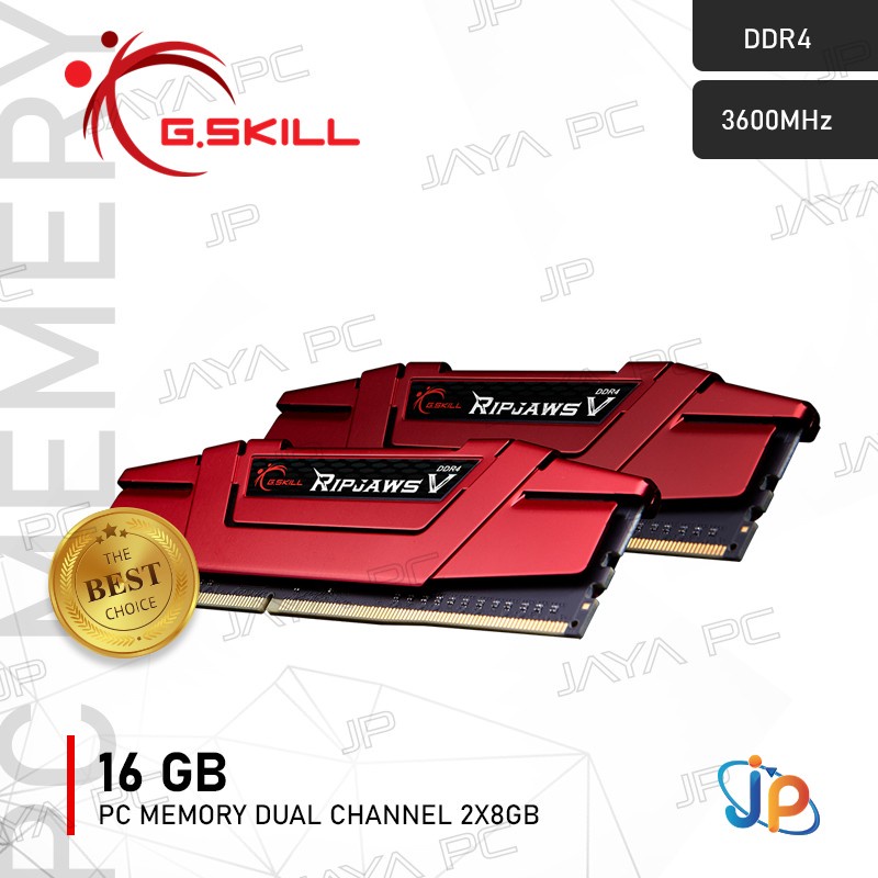 Jual Memory Gskill Ripjaws V DDR4 PC28800 3600Mhz 16GB 2X8GB Ram ...