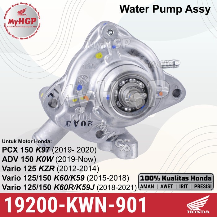 Jual 19200KWN901 - Water Pump Assy - Honda Vario PCX ADV 125 150 Lokal ...