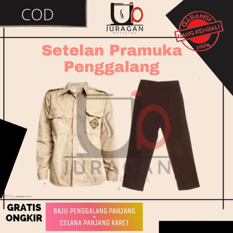 Jual Setelan Seragam Pramuka Penggalang. Baju Pramuka Penggalang Panjang + Celana Panjang Karet ...