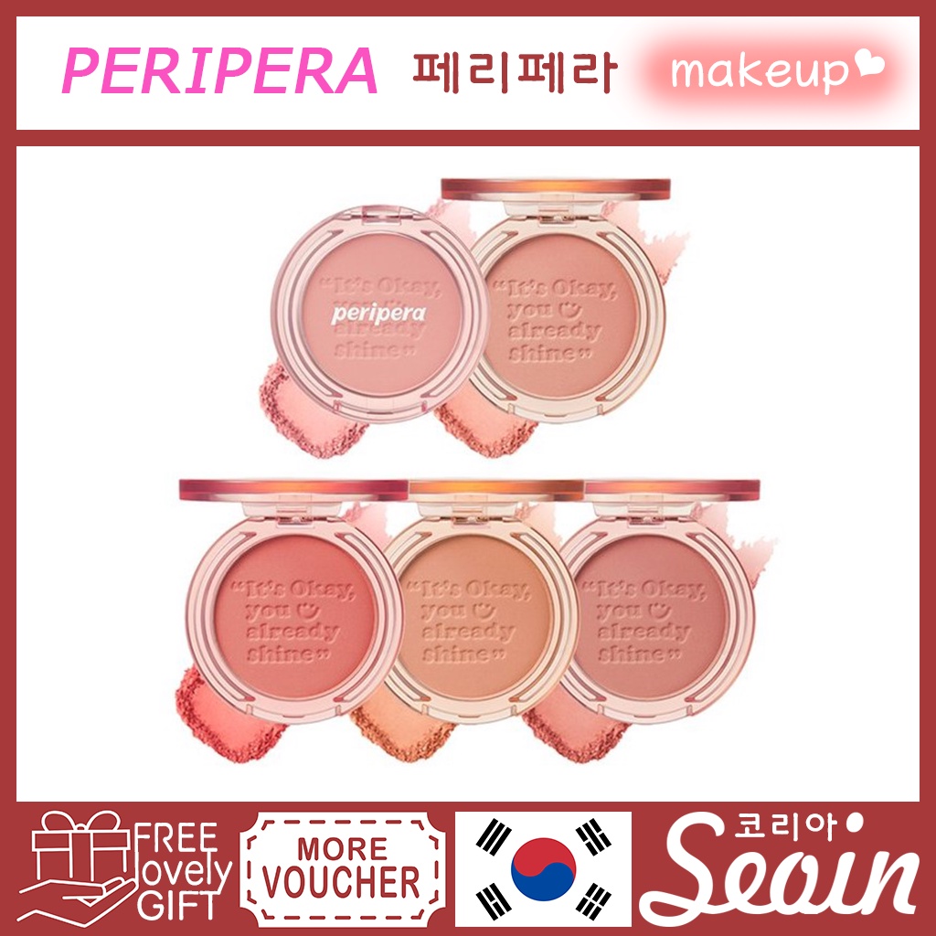 Jual PERIPERA Pure Blushed Sunshine Cheek 2022 New Colors Makeup Blush ...