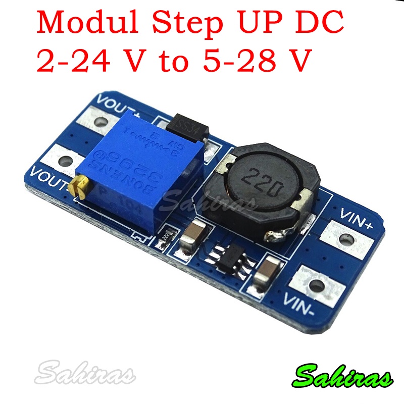 Jual Modul MT 3608 Step UP DC 2v-24v to 5v-28v Adjusteble DC 2A ...