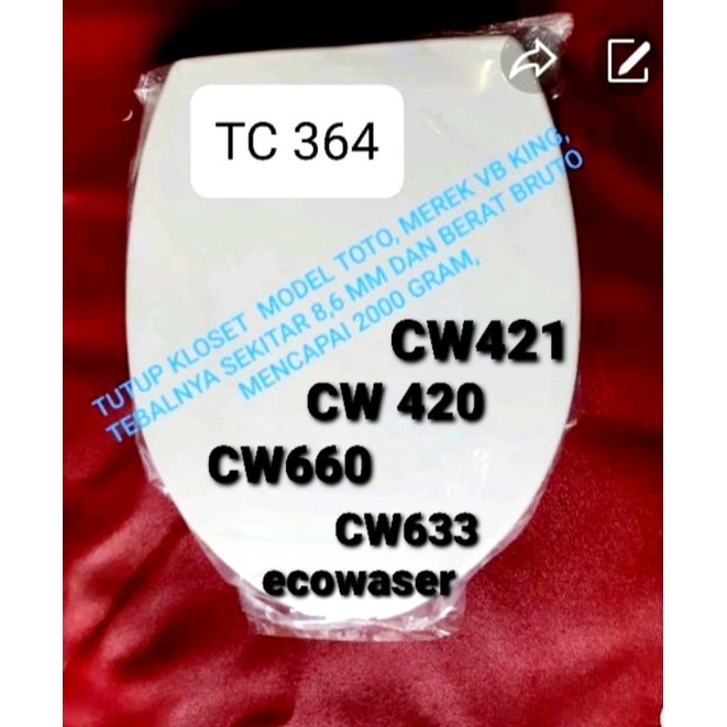 Jual Tutup Kloset model TOTO TC364 | Shopee Indonesia