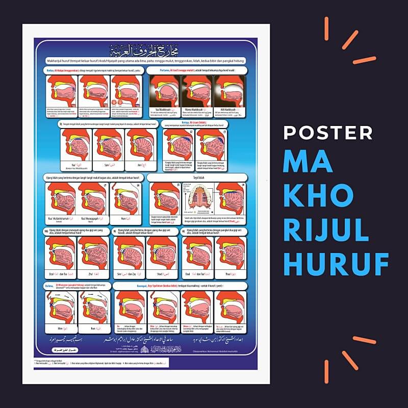Jual Poster Tajwid Makhorijul Huruf by Lumalumi | Shopee Indonesia