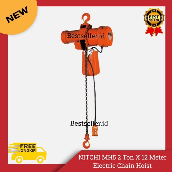 Jual Nitchi Elektrik Chain Hoist Mh5 2 Ton X 12 Meter Original Jepang ...