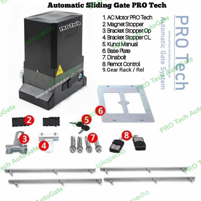 Jual AUTOMATIC SLIDING GATE MESIN PINTU GERBANG OTOMATIS | Shopee Indonesia