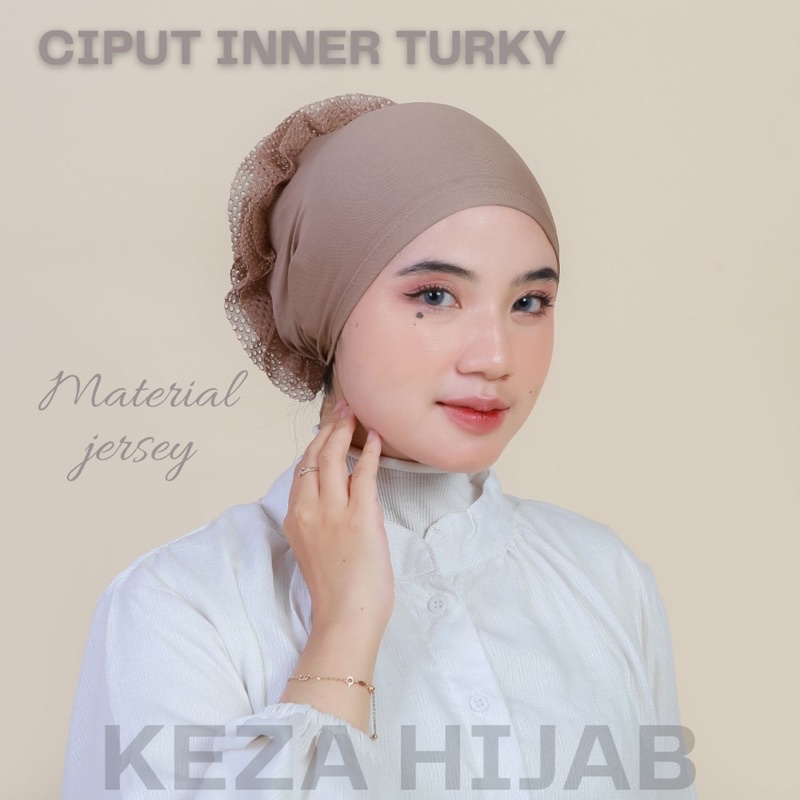 Jual Keza - Ciput Turky Cepol/Inner Turky Tali Cepol Renda Brukat | Shopee Indonesia