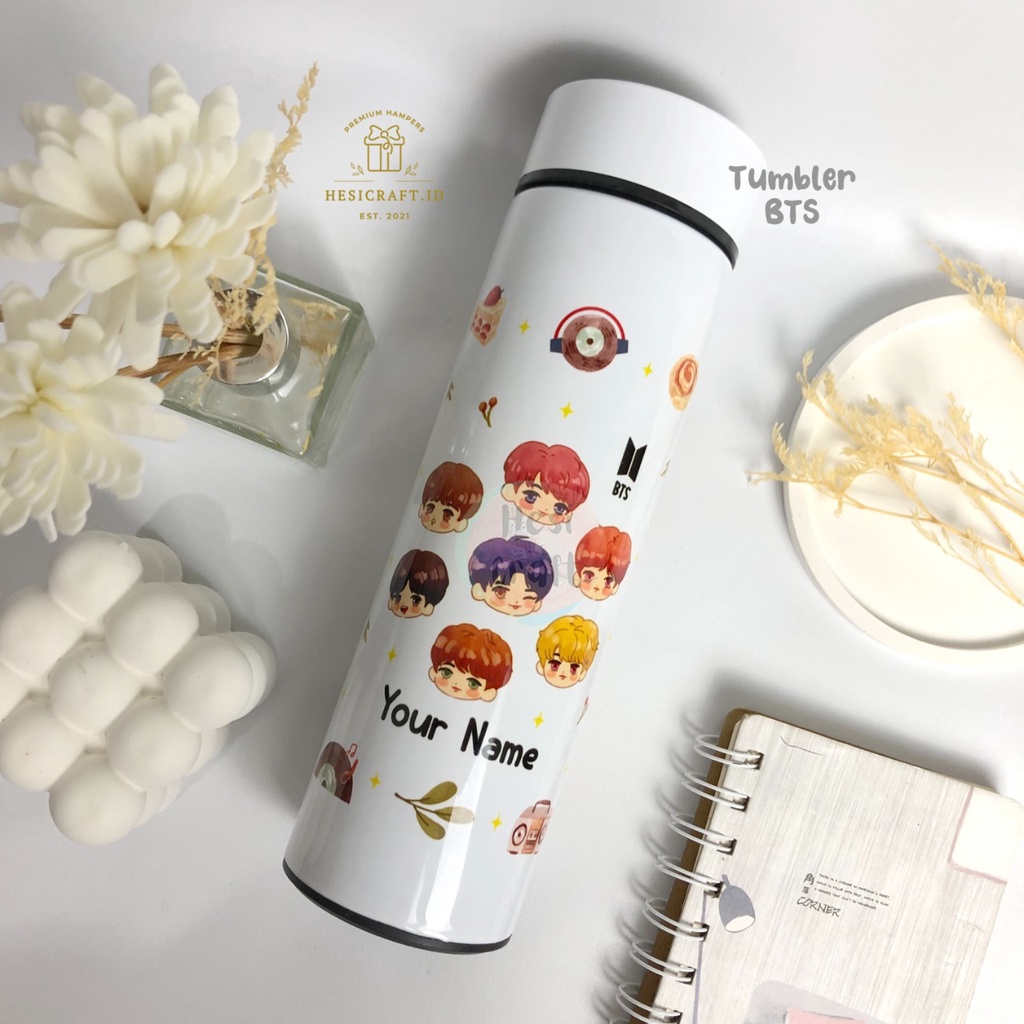 Jual TUMBLER CUSTOM BTS/ BOTOL TERMOS CUSTOM BTS/ HAMPERS TUMBLER BTS ...