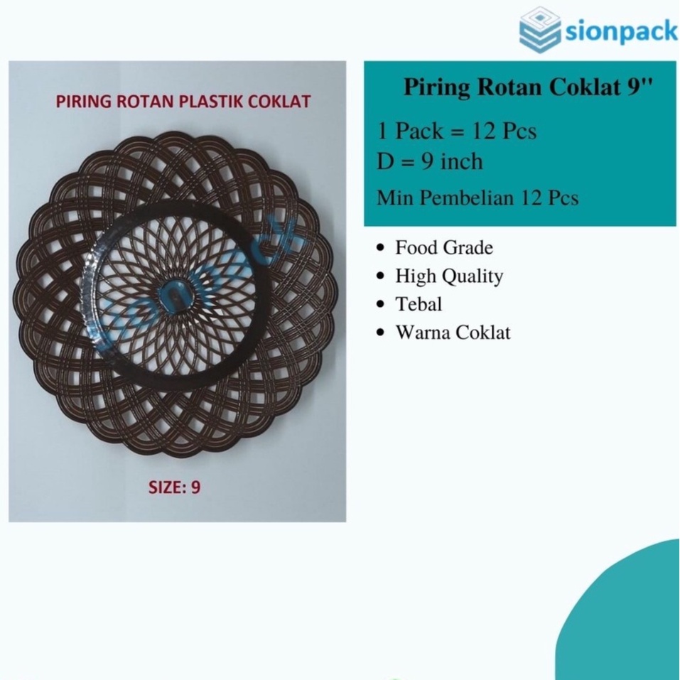Jual Piring Rotan Plastik 9 inch Isi 12 Pcs (1 Lusin) | Shopee Indonesia