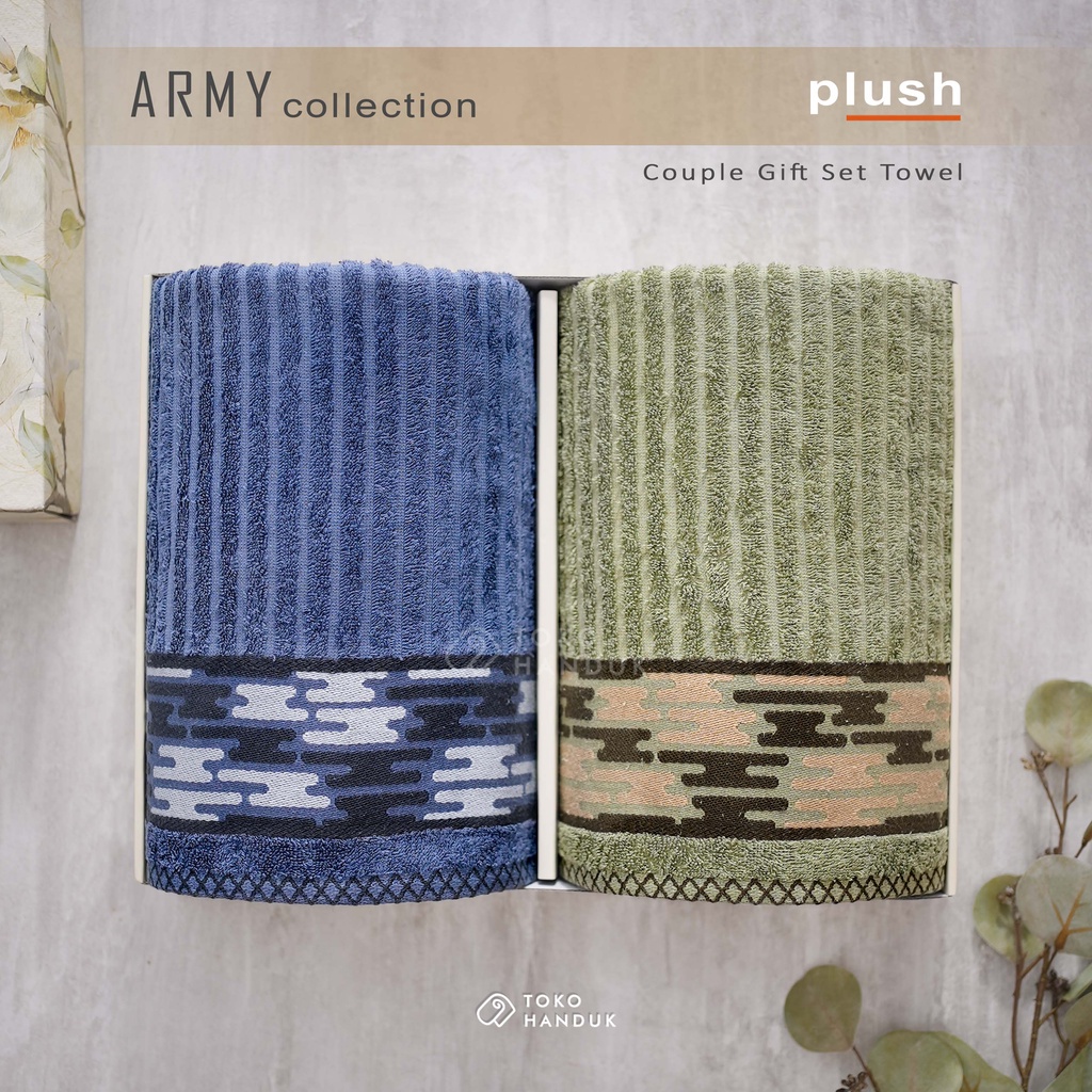 Jual Toko Handuk - Army - Gift Handuk Couple Custom Bordir (Couple ...