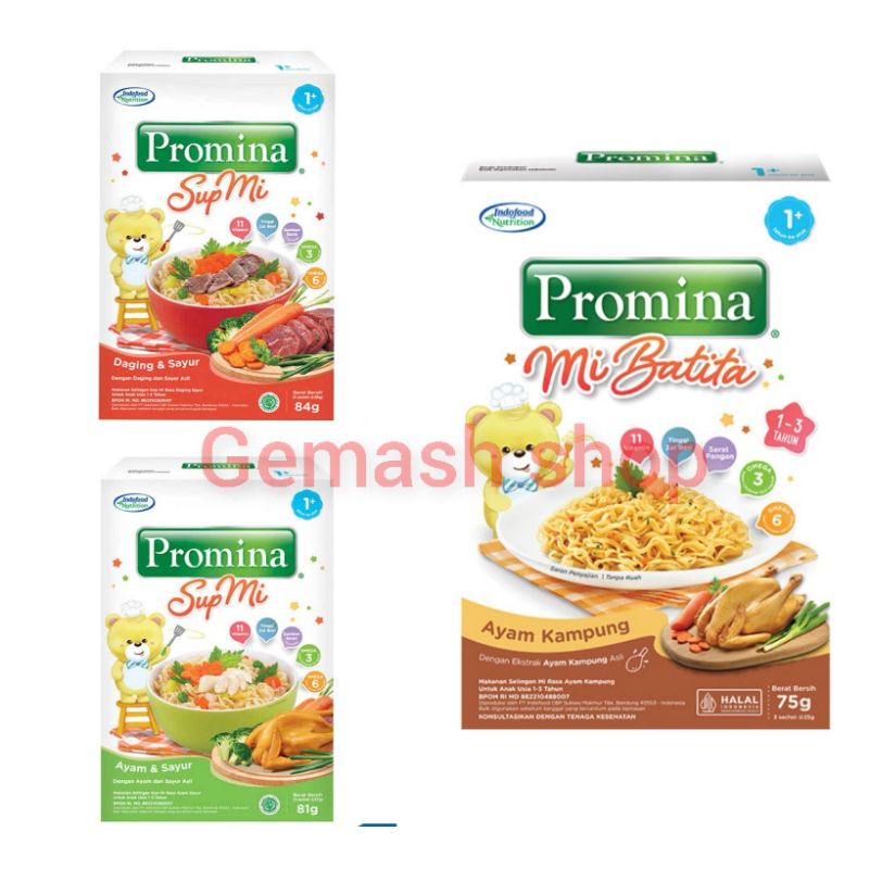 Jual Promina sup mie daging sayur 84gr/ ayam sayur 81gr/mie batita 75gr ...