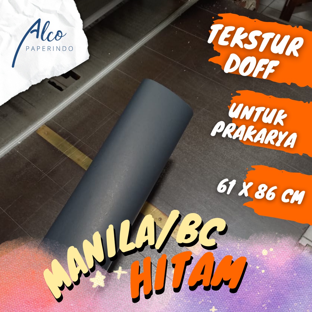Jual BC Manila Karton Kertas Hitam ukuran 61x86 cm | Shopee Indonesia