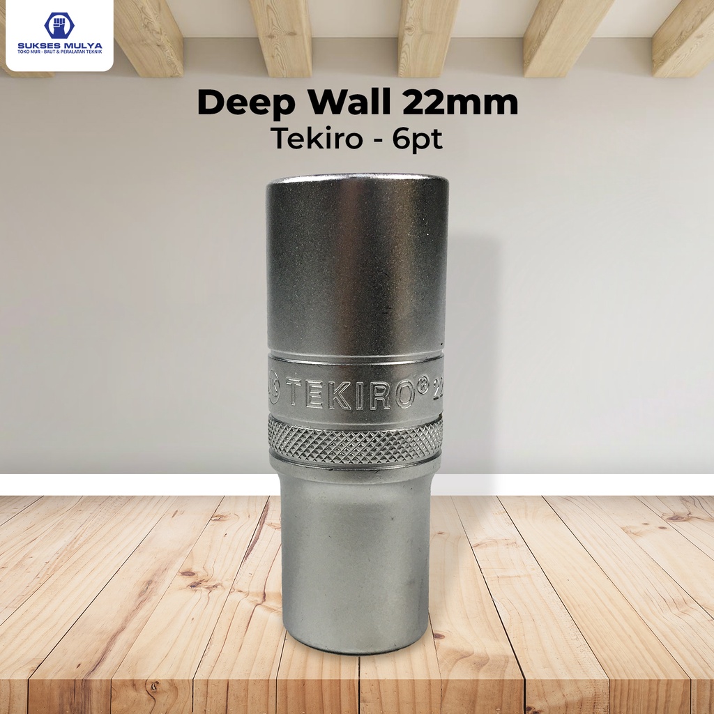Jual TEKIRO Mata Sok Panjang 22 mm Deep Wall socket 22mm 1/2” DR 6 PT ...