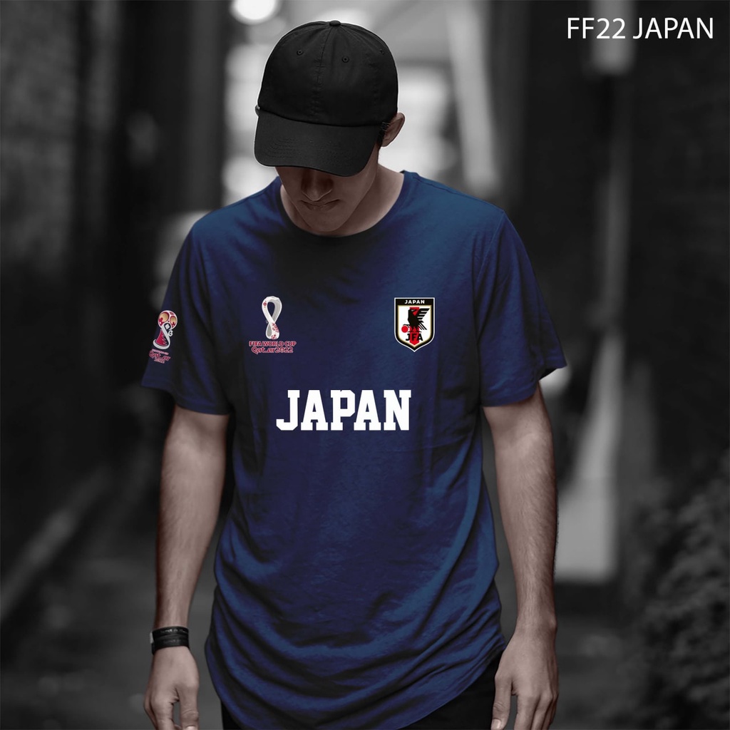 Jual Kaos Bola JEPANG Piala Dunia Qatar 2022 JAPAN Special Spirit T-sihrt | Shopee Indonesia