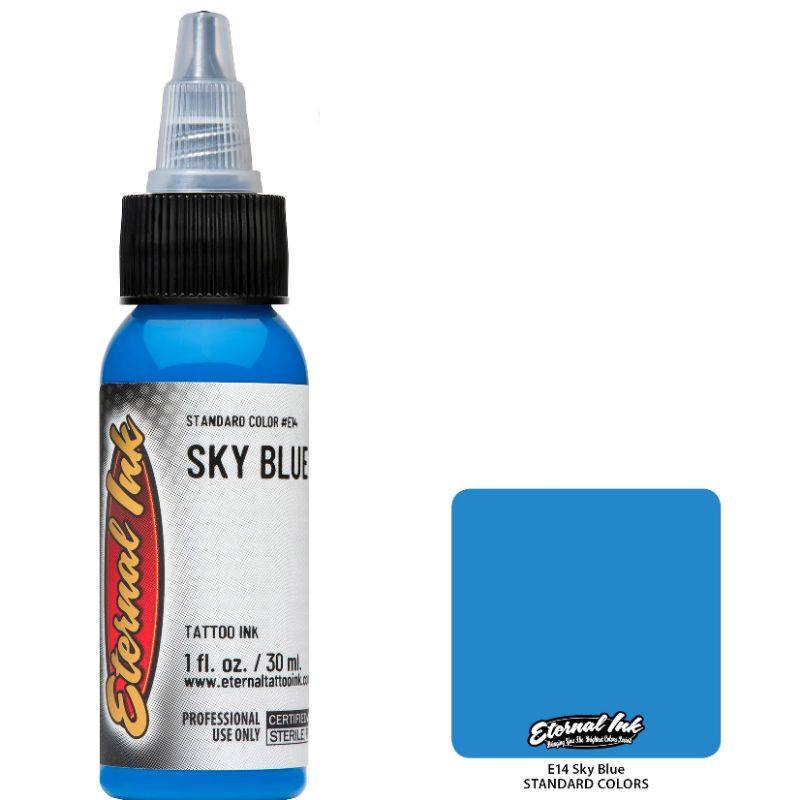 Jual Eternal Ink Sky Blue 1oz - Tinta Tattoo Original 30ml - Asli 1os ...