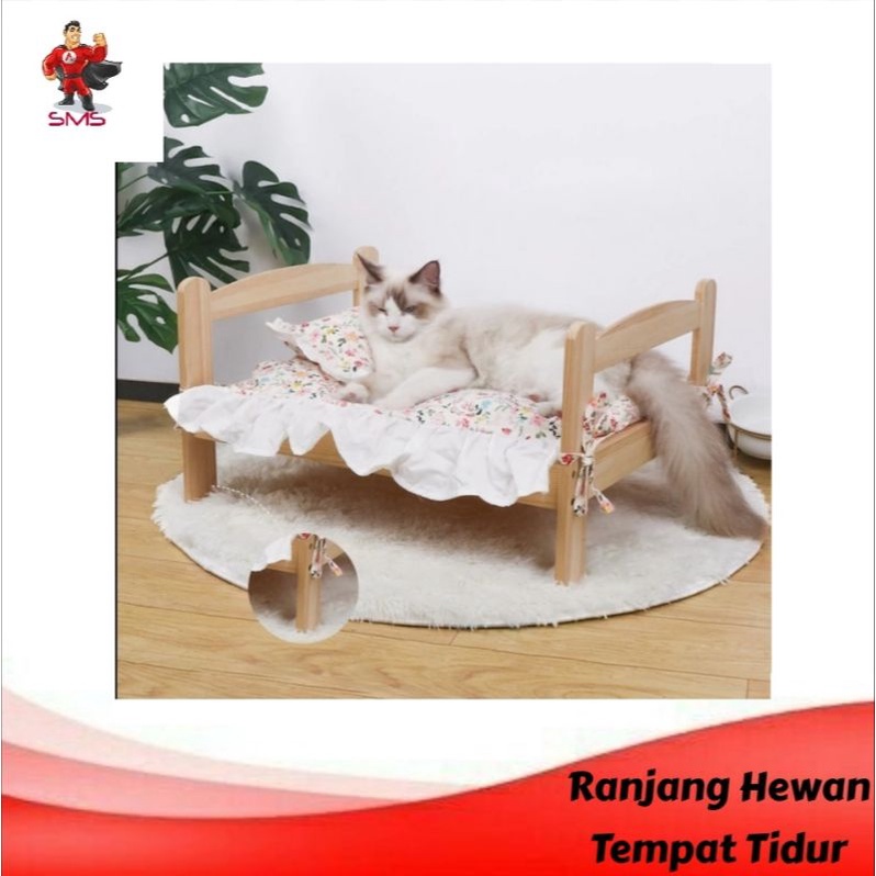 Jual Tempat Tidur Ranjang Kucing Kayu Minimalis Natural | Shopee Indonesia