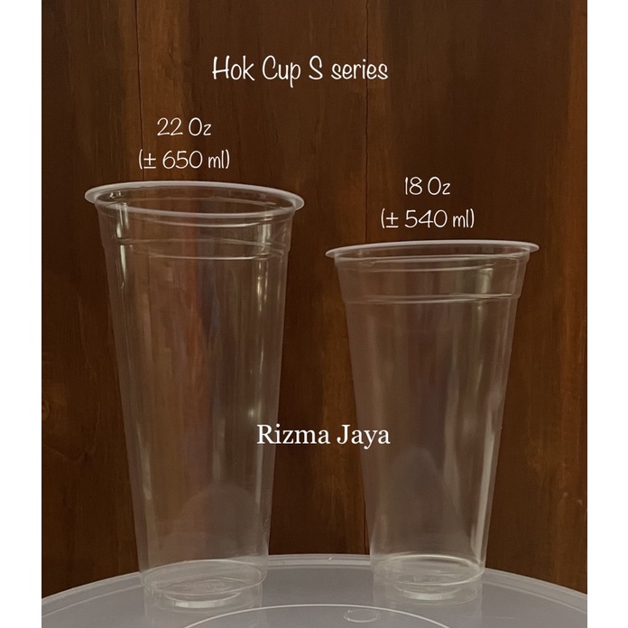 Jual Cup Es Teh Jumbo Gelas Plastik Bening Transparan 18 22 Oz Slim Isi ...