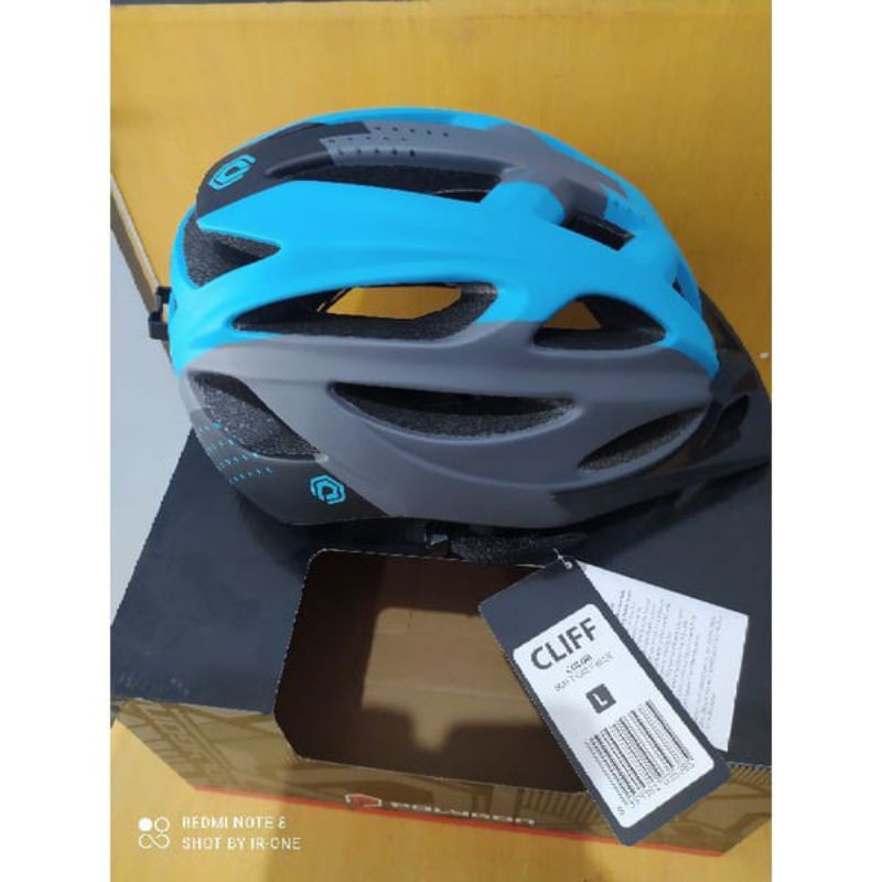 Jual Helm sepeda polygon cliff biru-abu abu size M dan L mtb gravel ...