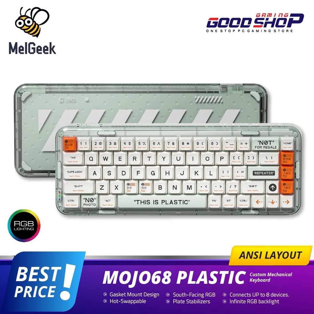 Jual Melgeek Mojo68 Plastic - Mechanical Keyboard | Shopee Indonesia