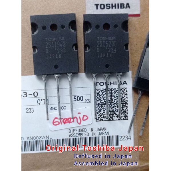 Jual Transistor 2SA1943 2SC5200 Satu Set TR Final Original TOSHIBA JAPAN (230VDC) 2S A1943 2S ...