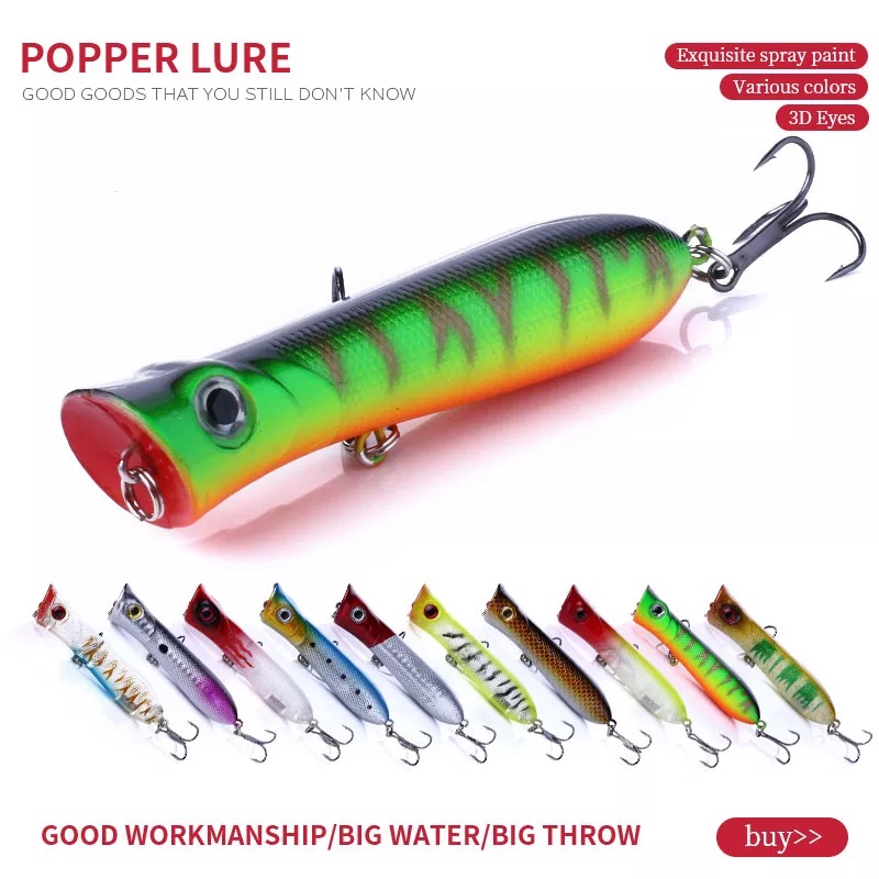 Jual Umpan Casting Popper Lure 8cm 11gram Top Water PO032 | Shopee Indonesia