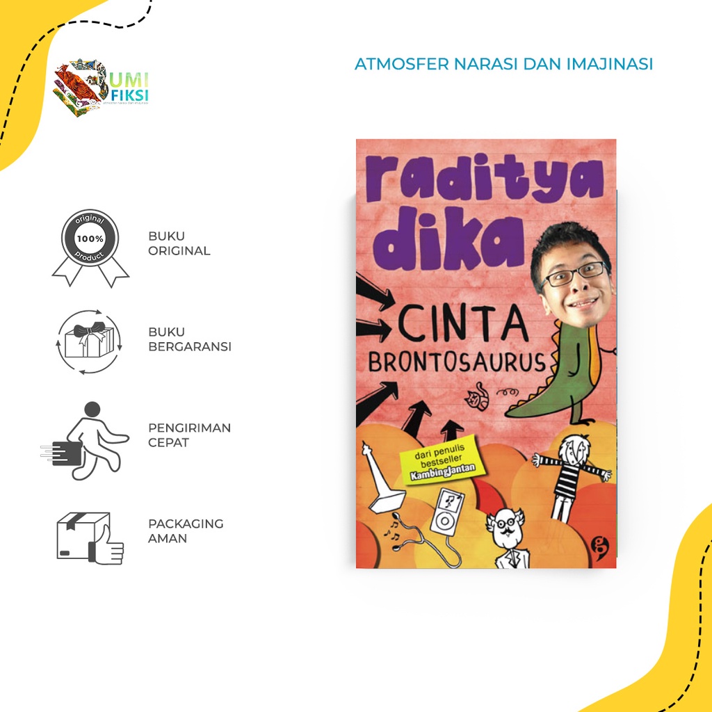 Jual Buku Novel Cinta Brontosaurus (Cover Lama) - Raditya Dika ...