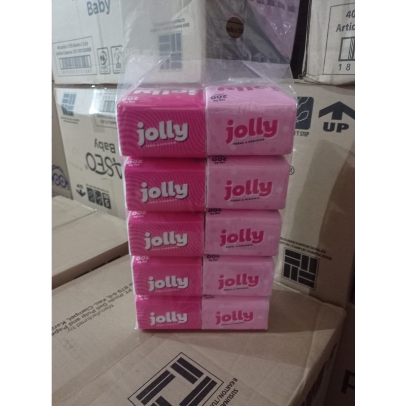 Jual BUNDLE ( 10 pc ) Tissue Pop up Jolly 200's - Tissue Kotak | Shopee ...