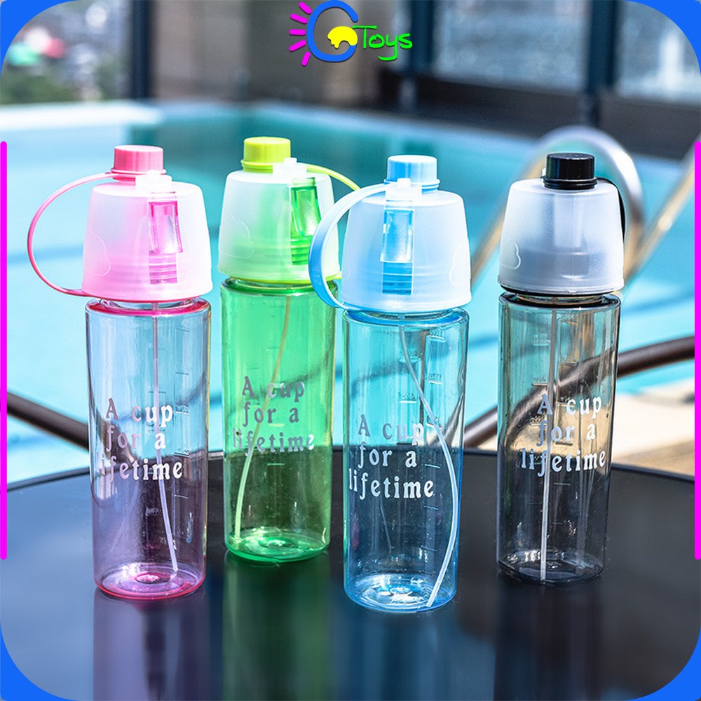 Jual CR-C730 Botol Minum Semprot 600ML Tumbler Minum Sport Spray Water ...