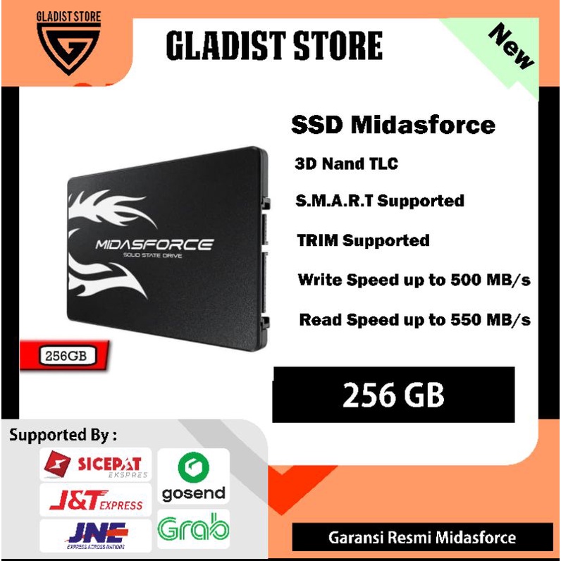 Jual Midasforce SSD Superlightning 256 GB | Shopee Indonesia