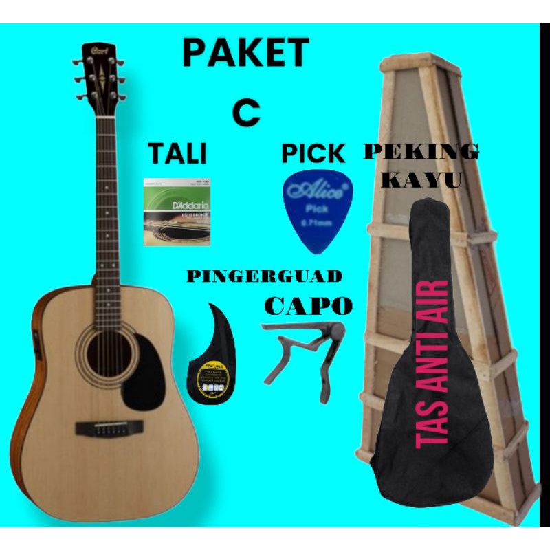 Jual gitar akustik elektrik tanem besi model cort AD810 OP,BONUS ...