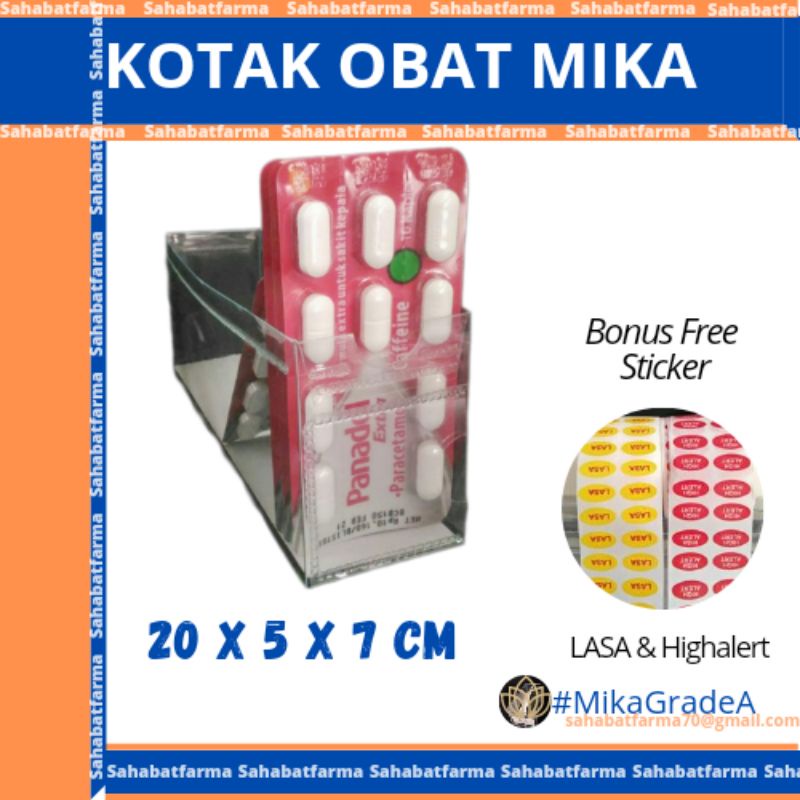 Jual kotak obat mika apotek ukuran 20x5x7cm paket 50pcs | Shopee Indonesia