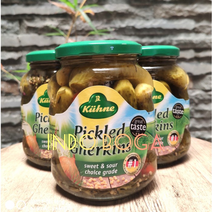 Jual pickled gherkins kunhe 330gr / ketimun acar / acar timun | Shopee ...