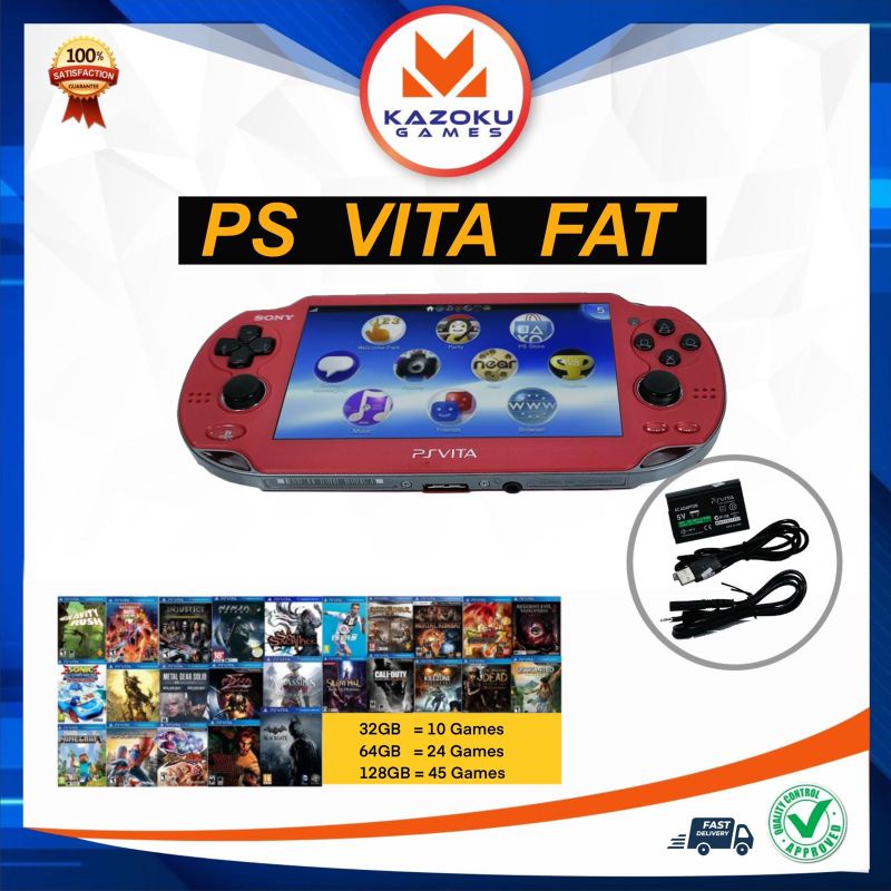 Jual PSV VITA PSVITA SONY PLAYSTATION VITA FAT CFW +GAME HENKAKU (16 ...