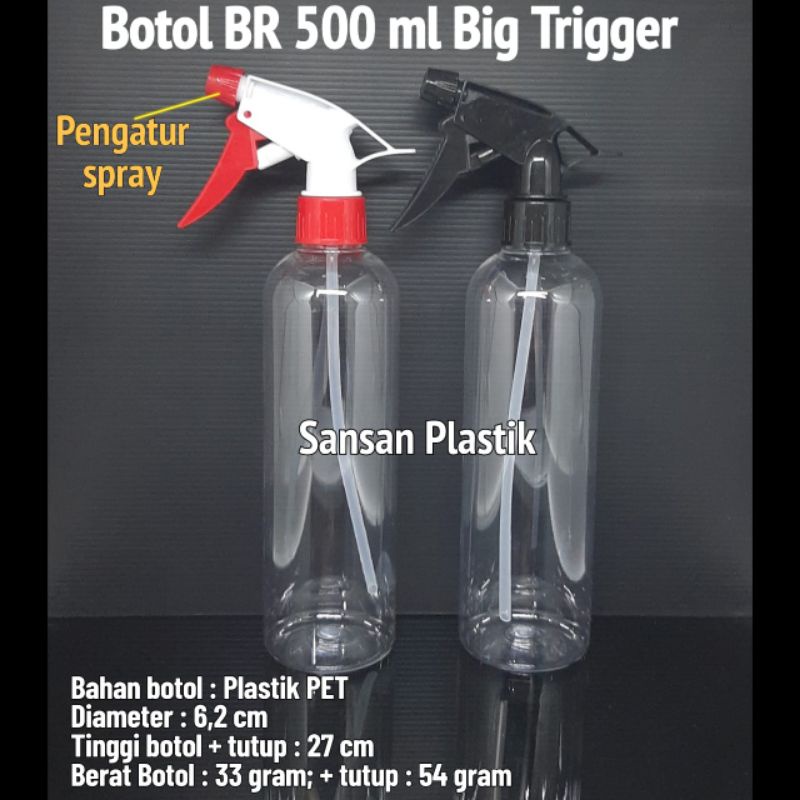Jual Botol 500ml trigger / botol trigger 500ml / Botol semprot / Botol ...