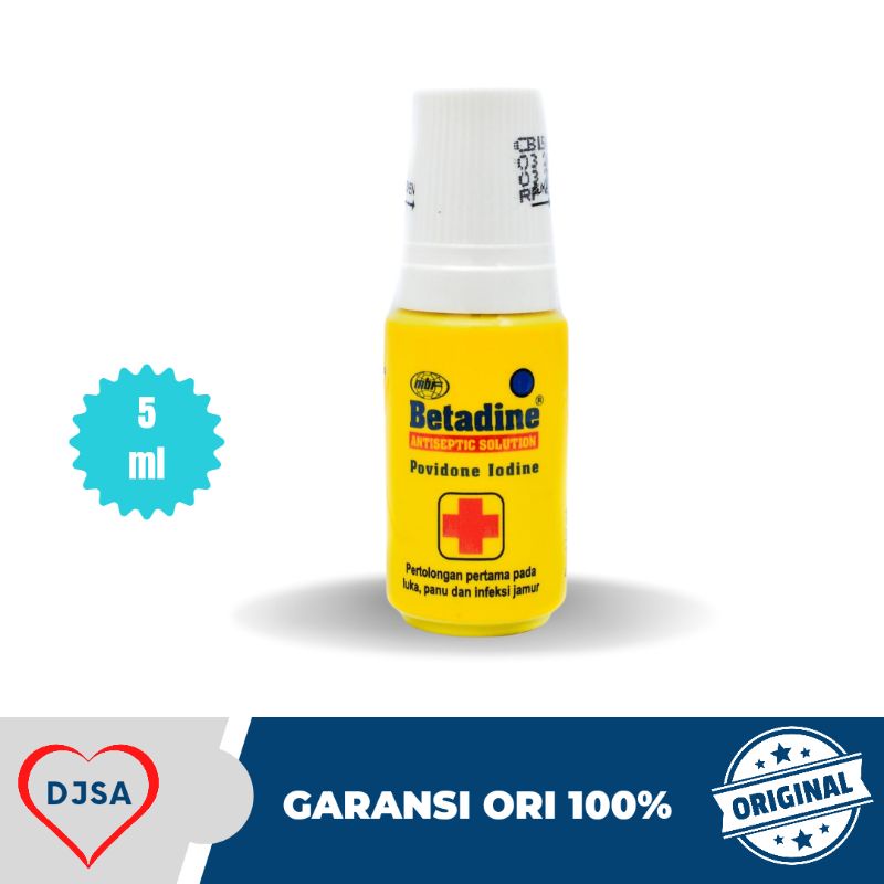 Jual Betadine solution 5 ml 1 botol antiseptik luka anti infeksi ...